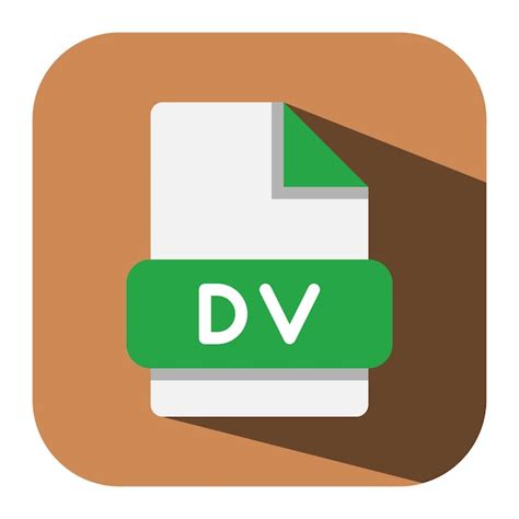 Premium Vector Dv File Type Flat Icon Designed For Seamless Integration Across Multiple Media