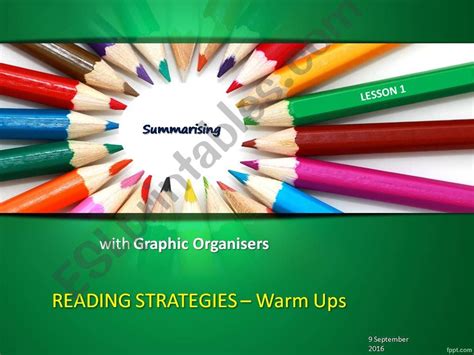Esl English Powerpoints Reading Strategy Summarising