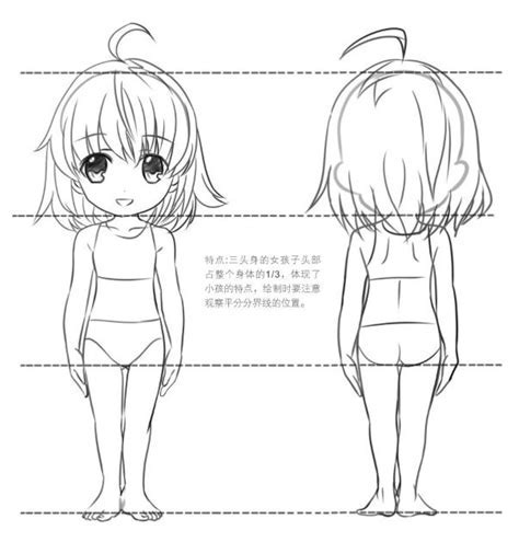 动漫人物头身比例图 七头身漫画人物比例 幻想次元
