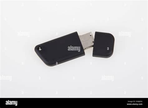 Usb Black Flash Usb Memory Drive Computer Device Technology On White Background Stock Photo Alamy