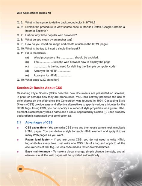 Web Application Class Xi Book 1 Pdf