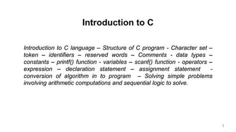 C Programming Ppt