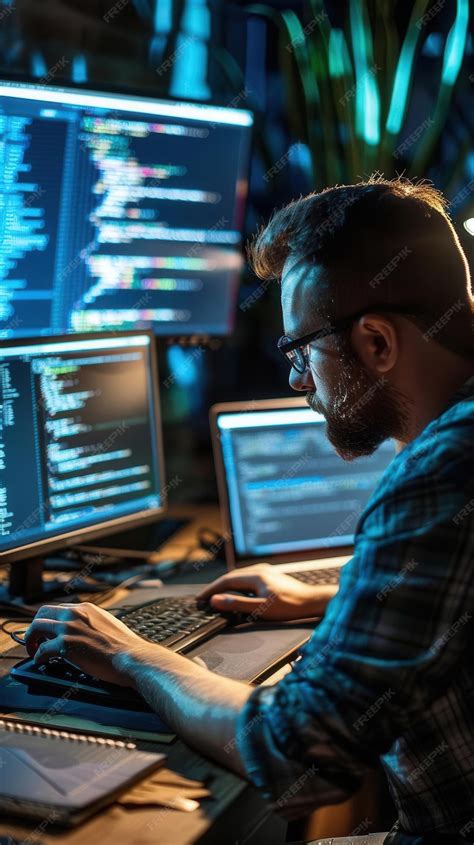 Collaborative Coding Teamwork And Innovation Concept Premium Ai