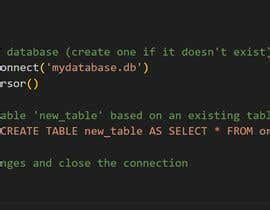 Write A Python Cod To Create A Table From Another Table In An Excel