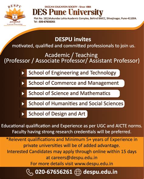 Times Ascent Ad Image For Des Pune University