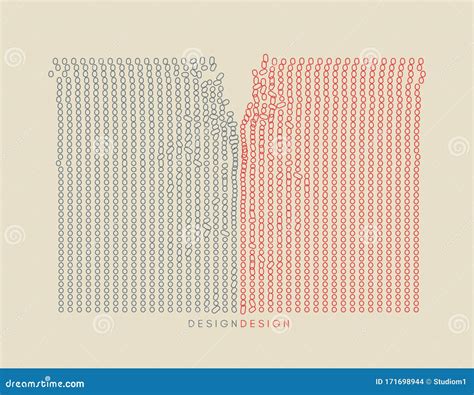 Irregular Array Or Matrix Of Random Ovals Background Breaking Down Into Small Fragments Stock