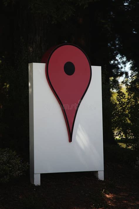 Large Google Maps Pin At Google Office In Palo Alto Googleplex Editorial Photography Image Of