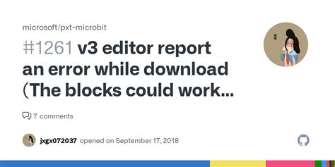 V3 Editor Report An Error While Download The Blocks Could Work In V0