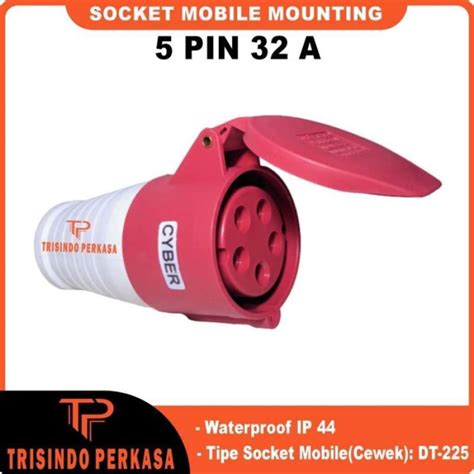 Jual New Mobile Mounting Industrial Socket 5p 5 Pin 5pin 32a 32 Ampere Di Seller Aghanim