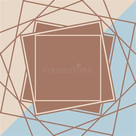 Trendy Abstract Square Frame With Mocha Mousse Color Square Frame Color Of The Year 2025 Stock