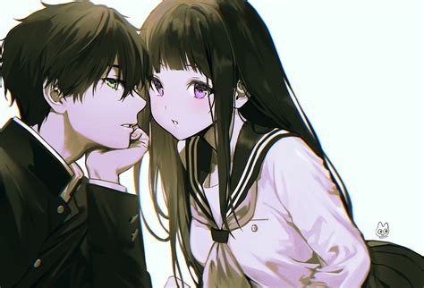Chitanda Eru And Oreki Houtarou Hyouka Drawn By Mery Yangmalgage