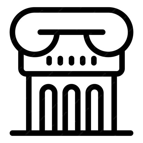 Premium Vector Ionic Order Column Standing Tall Representing Ancient
