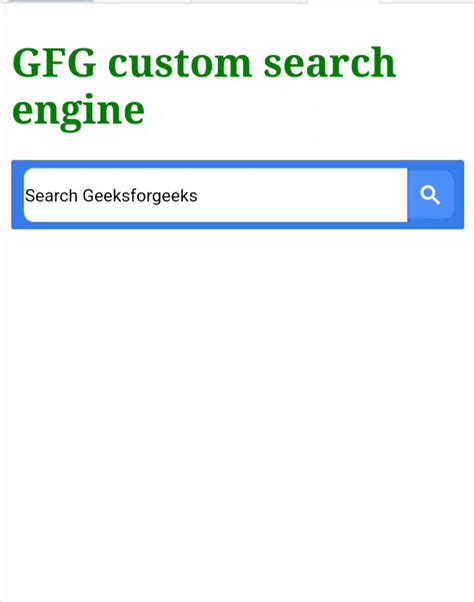 How To Style Google Custom Search Manually Using CSS GeeksforGeeks