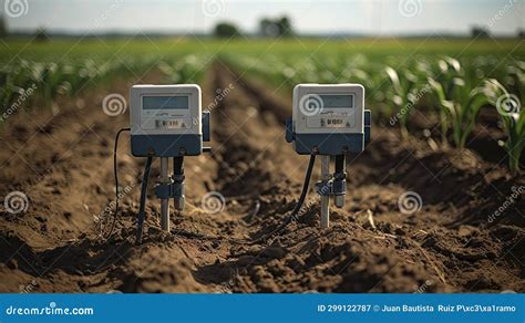 Precision Agriculture Technology With Solar Powered Sensors In Field