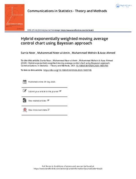 Pdf A Hybrid Exponentially Weighted Moving Average Chart For Com