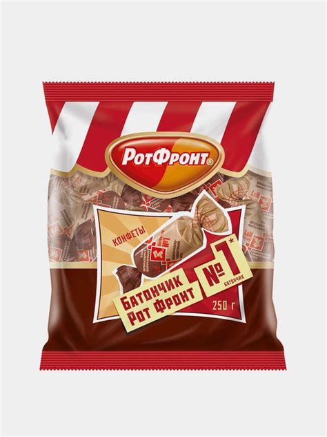 Конфеты Рот Фронт Батончики шоколадно сливочный вкус 250 г купить по цене 99 ₽ в интернет