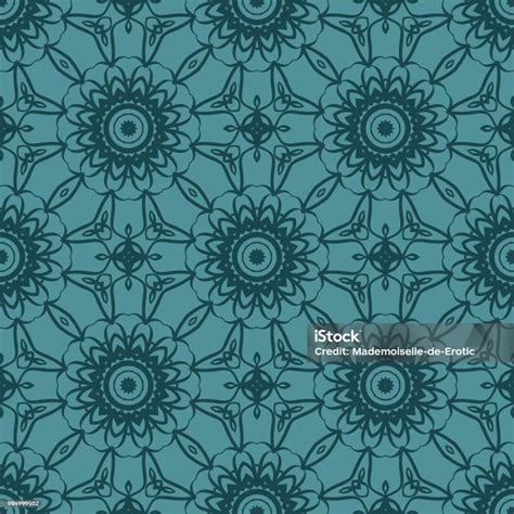 직물 인쇄를 위한 장식 평방 템플릿입니다 Azhure 꽃 패턴 완벽 한 집입니다 벡터 일러스트입니다 직물 두건 카페트 숄 디자인에 대 한 0명에 대한 스톡 벡터 아트 및