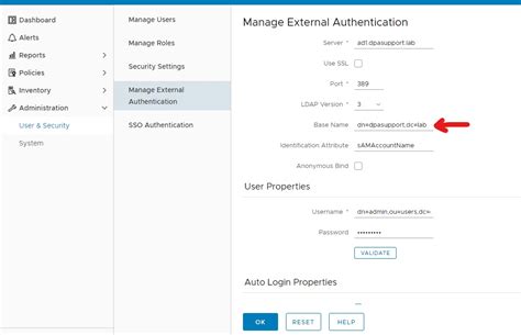 Dpa Ldap Login Error Occurred While Testing User Authentication Javaxnaming