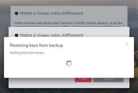 Unable To Restore Keys From Backup · Issue 13664 · Element Hqelement Web · Github