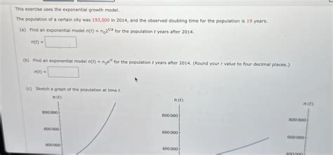 Solved This Exercise Uses The Exponential Growth Model The