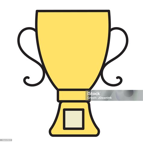 수상 트로피와 테마 얇은 라인 아이콘 우승 편집 스트로크 1에 대한 스톡 벡터 아트 및 기타 이미지 1 1위 개념
