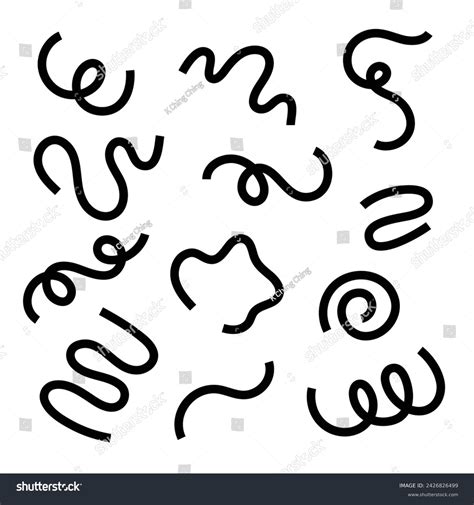 Black Wiggly Squiggly Hand Drawn Line Stock Vector Royalty Free 2426826499 Shutterstock