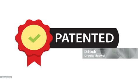 특허 받은 라벨 마크 벡터 아이콘 또는 지적 재산권 특허 보호 표지판 격리 엠블럼 개념에 대한 스톡 벡터 아트 및 기타 이미지 개념 고무 고무도장 Istock