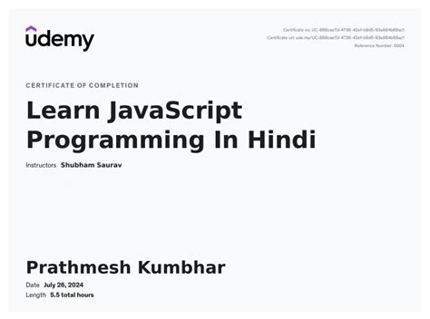 completed javascript course on udemy prathmesh kumbhar posted on the