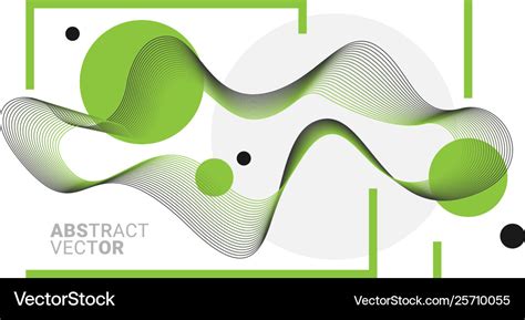 Abstract Background With Dynamic Linear Waves Vector Image