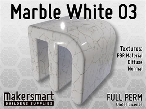 Second Life Marketplace Pbr Material Marble White 03