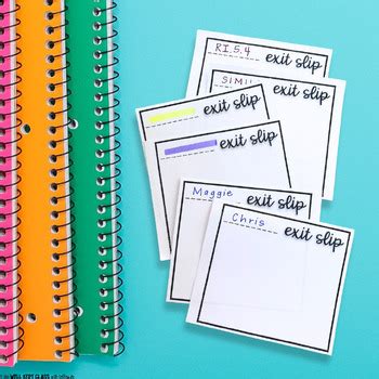 Exit Tickets With Sticky Note Templates By The Well Kept Class With Kelley Jo