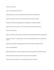 Exploring Game Theory A Comprehensive Overview Course Hero