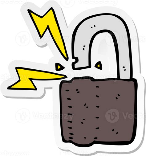 Sticker Of A Cartoon Padlock Symbol 44926142 Png
