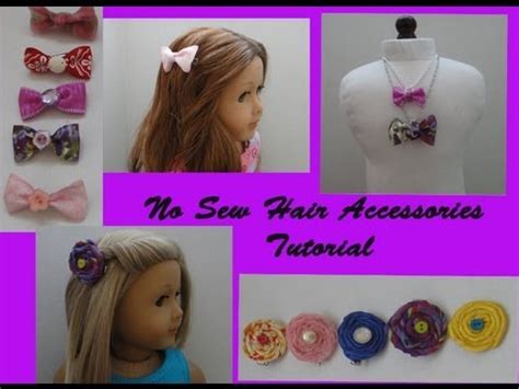 How To Make No Sew Hair Accessories For Your American Girl Doll Youtube