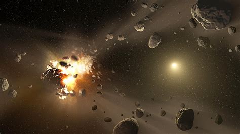 This Artist S Conception Shows How Families Of Asteroids Are Created Over The History Of Our
