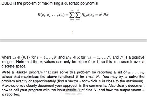 Solving Qubo With Haskell مستقل