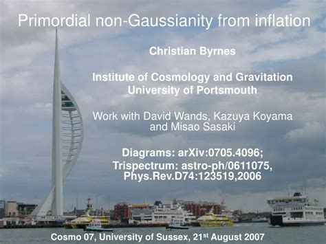 Ppt Primordial Non Gaussianity From Inflation Powerpoint Presentation