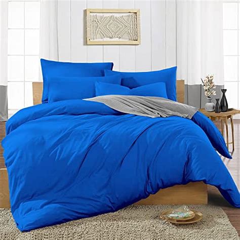 5 Piece 100 Egyptian Cotton Duvet Cover Set With Zipper Closure