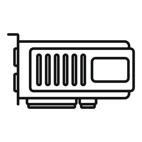 Gpu Board Icon Outline Vector Computer Card 15150473 Vector Art At