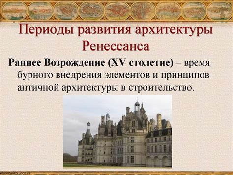 Эпоха Возрождения шедевры мировой архитектуры презентация онлайн