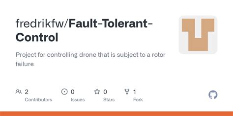 Github Fredrikfwfault Tolerant Control Project For Controlling