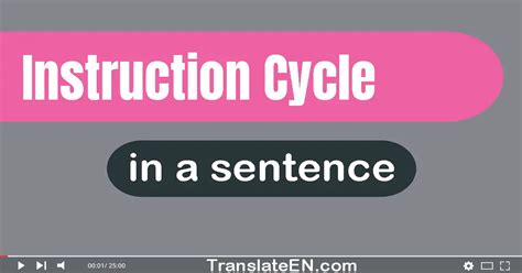 Instruction Cycle In A Sentence
