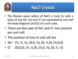 Crystal Structure And X Ray Diffraction PPTX
