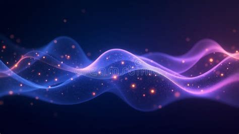 Abstract Wave Lines Pattern Dynamic Colorful Light Flowing Isolated On Black Background Concept