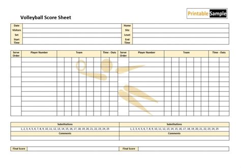 Volleyball Score Sheet Rules At Thomas Reiser Blog