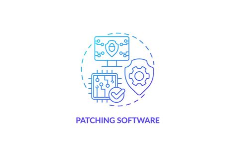 Patching Software Blue Gradient Icon Outline Icons ~ Creative Market