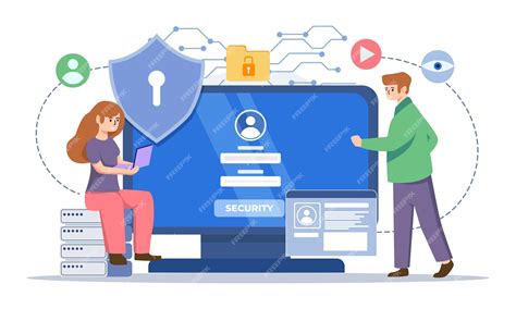 디지털 데이터 보호 디자인 벡터 사이버 보안 그림 배경 클라우드 컴퓨팅 네트워크 안전 개념 프리미엄 벡터