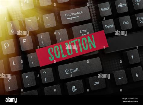 Inspiration Showing Sign Solution Business Idea A Means Of Solving A Problem Or Dealing With A