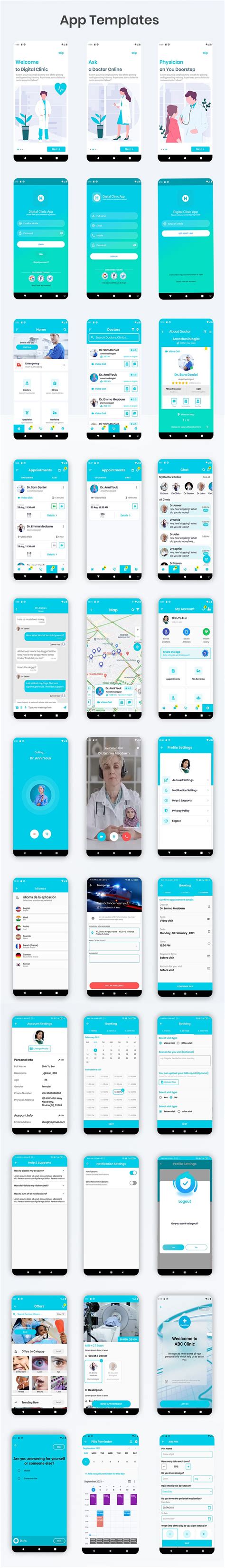 Digital Clinic Flutter App Ui Kit Codemarket