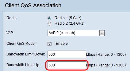 Client QoS Association Settings On The WAP371 Cisco